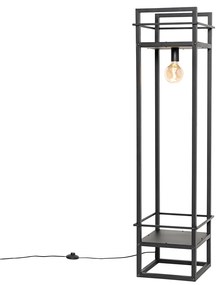 Chytrá průmyslová stojací lampa černá vč. Wifi G95 - Cage Rack