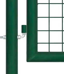 vidaXL Zahradní brána ocelová 350 x 100 cm [144341] Barva: Zelená