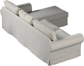 Potah na pohovku IKEA Ektorp 2-místná s lenoškou barva šedá látka sametová