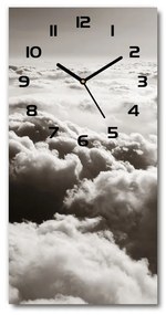 Wallmuralia Nástěnné hodiny tiché Let nad mraky 30x60 cm