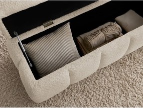 Béžová lavice z textilie bouclé – Bobochic Paris