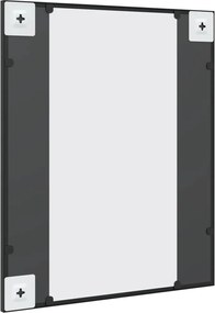 vidaXL Nástěnné zrcadlo černé 50 x 60 cm obdélník železo [358647]