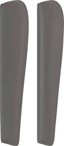 Čelo postele typu ušák šedá 93x23x118/128 cm umělá kůže 3118038