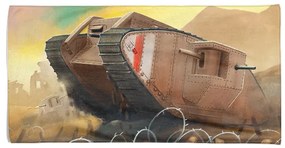 Osuška Tank Mark I (Velikost osušky: 100x170cm)