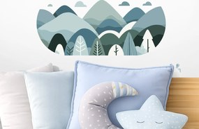 Hory ovál textilní přelepitelné samolepky na zeď arch 75 x 33 cm