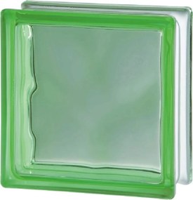 Seves Glass Blocks Luxfera GREEN 1919/8 WAVE