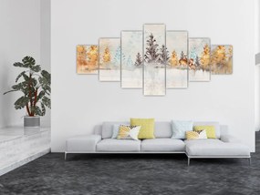 Obraz - Akvarelový les (210x100 cm)