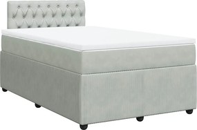 Box spring postel s matrací světle šedá 120x190 cm samet 3289992