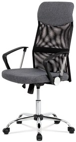 Kancelářská otočná židle POND na kolečkách — chrom, látka, více barev Šedá