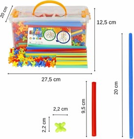 Kreativní stavění ze slámek 800 dílků SPRINGOS KG0033