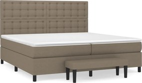Box spring postel s matrací taupe 200x200 cm textil 3136945