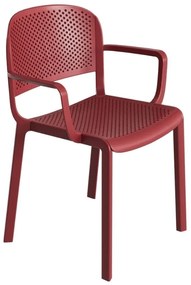 OnaDnes -20% Pedrali Červená plastová jídelní židle Dome 266