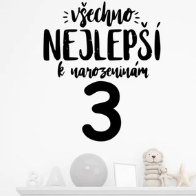 Samolepka Všechno nejlepší k narozeninám