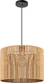 Toolight BOHO, stropní svítidlo o průměru 30cm 1xE27 APP1324-1CP, černá-hnědá, OSW-02411