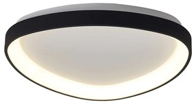 Mantra Niseko II, trojúhelníkové černé stropní svítidlo LED 50W, 2700-5000K, dálk. ovládání, 61x61cm
