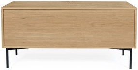 Dubová komoda Woodman Flop s kovovou podnoží 120 x 48 cm