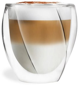 Dvoustěnné hrnky na cappuccino v sadě 2 ks 250 ml Cristallo – Vialli Design