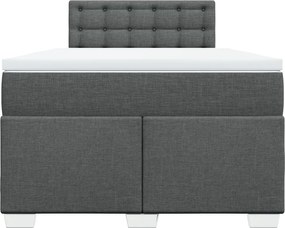 Box spring postel s matrací tmavě šedá 120x200 cm textil 3288170