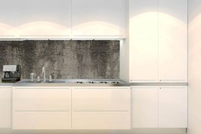 DIMEX | Fototapeta do kuchyně Stará popraskaná stěna KI-180-263 | 180 x 60 cm | šedá, béžová, černá