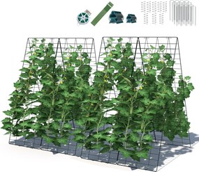 Costway 2dílná podpěra zelená Garden Trellis pro popínavé rostliny, zelený