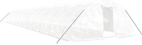 Skleník s ocelovým rámem bílý 120 m² 24 x 5 x 2,3 m 3188104