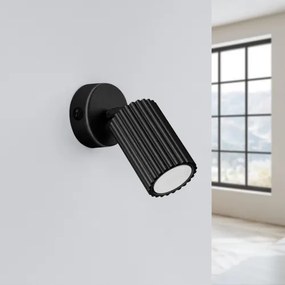 Nástěnné svítidlo SOLLUX KARBON černá GU10 1x10W bez žárovky SL.1579