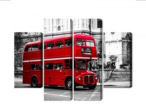 Vícedílný obraz Dvoupatrový Autobus V Londýně Nedostatek Nedostatek Plátno Canvas 200x150