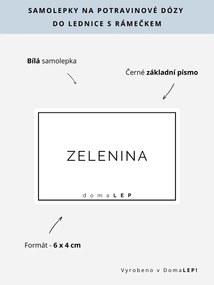 ZELENINA - Samolepka s rámečkem na dózy do lednice, 6 x 4 cm