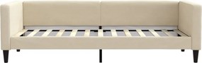 Válenda s matrací krémová 90 x 200 cm textil 3196564