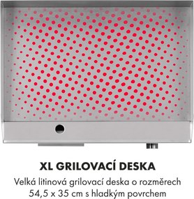 Klarstein Grillmeile 3000G, elektrický gril, 3000 W, 54,5 x 35 cm, hladký