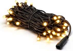 Easy Fix LED světelný řetěz, 5 m, venkovní, kontura, teple bílá, 60 diod, černý kabel, IP67