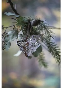 Vánoční ozdoba Christmas Heart Silver 12,8 cm Rosendahl