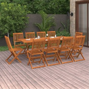 11dílný zahradní jídelní set 220x90x75cm masivní akáciové dřevo 3086989