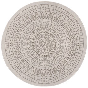 Hanse Home, Kusový koberec Twin-Wendeteppiche 105475 Linen kruh – na ven i na doma, 140x140 (průměr) kruh, hnědá, chodba / předsíň