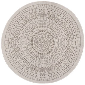 NORTHRUGS - Hanse Home koberce Kusový koberec Twin-Wendeteppiche 105475 Linen kruh – na ven i na doma - 200x200 (průměr) kruh cm