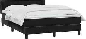 Box spring postel s matrací černá 160x210 cm samet 3318287