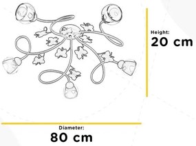 ONLI - Dětský přisazený lustr BUTTERFLY 5xE14/6W/230V