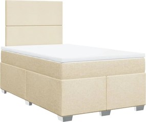 Box spring postel s matrací krémová 120x190 cm textil 3292725
