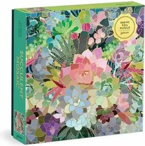 Galison Puzzle Mozaika ze sukulentů / 500 dílků / od 8 let