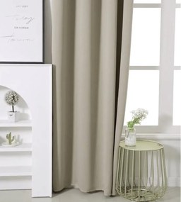 Závěs OXFORD 140x270 cm, světle béžový Zavěšení: Řasící páska