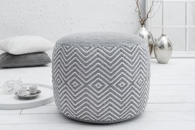 Designová taburetka Orient / bílá - šedá