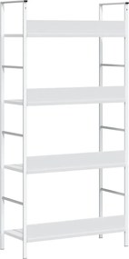 Knihovna se 4 policemi bílá 60x27,6x124,5 cm kompozitní dřevo 288224