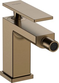 Hansgrohe Tecturis E, bidetová páková baterie s odtokovou soupravou s táhlem, kartáčovaný bronz, HAN-73200140
