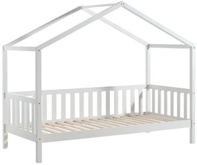 OnaDnes -20% Bílá borovicová dětská postel Vipack Dallas se zábranou 90 x 200 cm