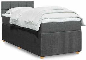 Box spring postel s matrací tmavě šedá 90x200 cm textil 3289640