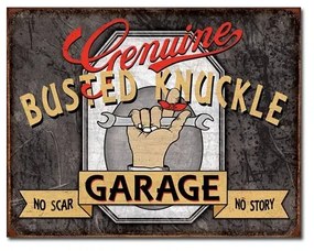 Plechová cedule Genuine Busted Knuckle 30cm x 40cm