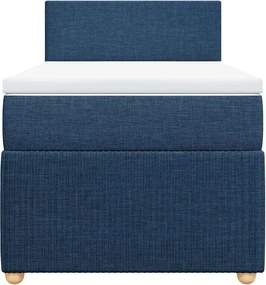Box spring postel s matrací modrá 80x200 cm textil 3287282