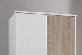 Šatní skříň bez zrcadla Click, 91 cm, bílá/dub sonoma