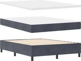 Postel s boxspringem s matrací Tmavě šedá 160 x 200 cm samet 3341961