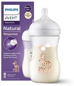 Philips Avent Kojenecká láhev Natural Response 260 ml žirafa
